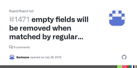 Empty Fields Will Be Removed When Matched By Regular Expressions · Issue 1471 · Fluentfluent