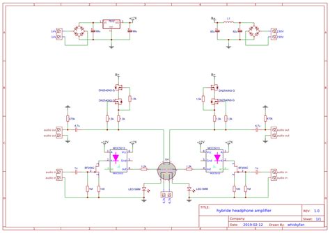 Hybride Headphone Amplifier EasyEDA Open Source Hardware Lab