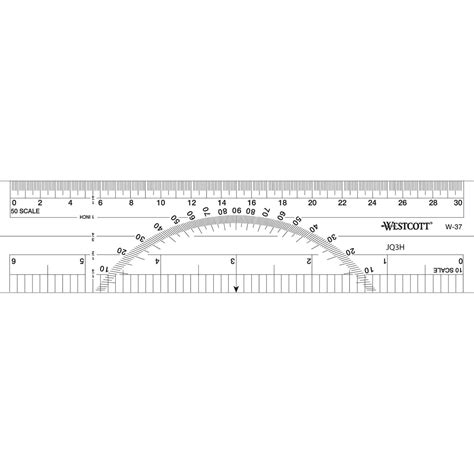 Westcott® Model W 37 6˝ Protractor Ruler