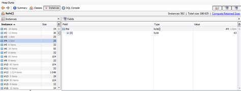 Java In A Visualvm Heap Dump What Is The Number After Local