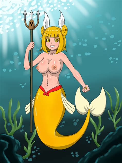 Rule 34 Arrashi Female Large Breasts Mayumi Joutouguu Mermaid Mermaid Tail Midriff Navel