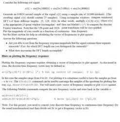 Solved Consider The Following Test Signal X T Sin 2 Pi