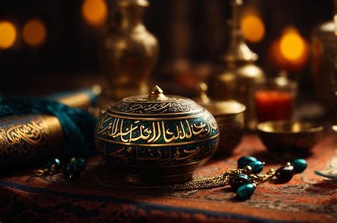 Premium Photo Calligraphic Charms Islamic Script Elegance