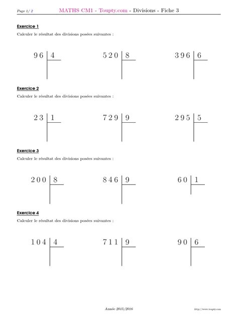 Division Cm1 3 Pdf Échecs