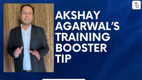 Training Booster Tip Akshay Agarwal Training Gurukul Youtube