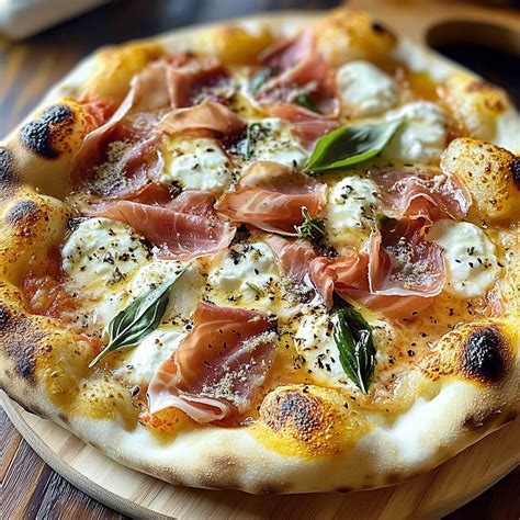 White Pizza With Prosciutto And Hot Honey
