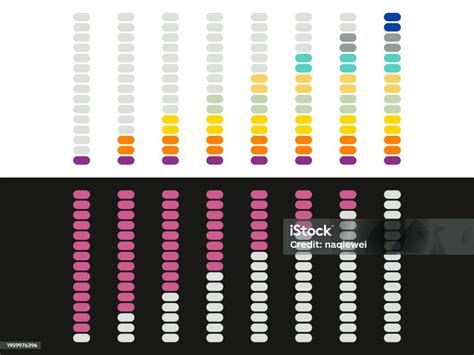 Vector Sound Volume Progress Bar Of Level Indicator With Colors Coding