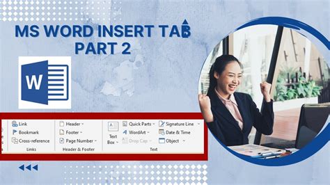Ms Word Insert Tab Part 2 Ms Word For Beginners Youtube