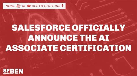 Salesforce Officially Announce The Ai Associate Certification