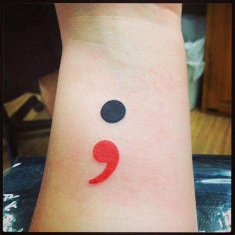 43 Semicolon Tattoo Ideas And The Different Meanings Behind Each Color And Symbol Yourtango