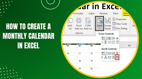 Mastering Organization How To Create A Monthly Calendar In Excel Earn And Excel