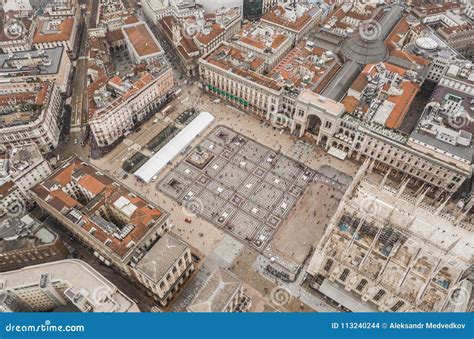 Aerial View Of Piazza Del Duomo Editorial Stock Image Image Of