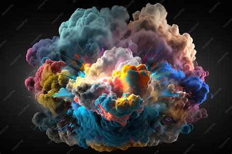 Premium Photo Magic Explosion Game Bomb Explosion Effect With