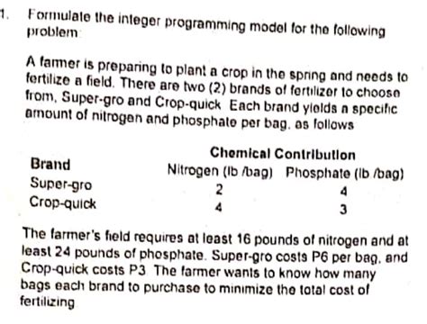 1 Formulate The Integer Programming Model For Studyx