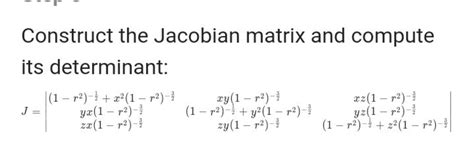 Construct The Jacobian Matrix And Compute Its Determinant Filo