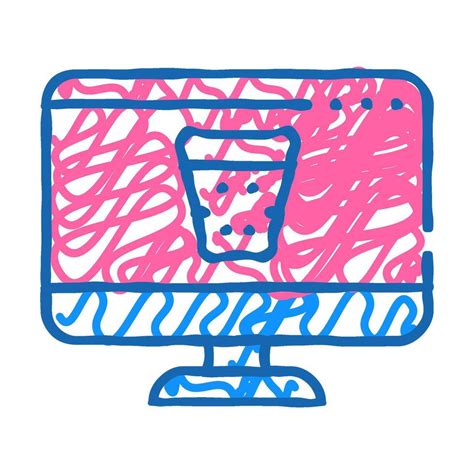 Delete Digital Information Operating System Icon Doodle Illustration