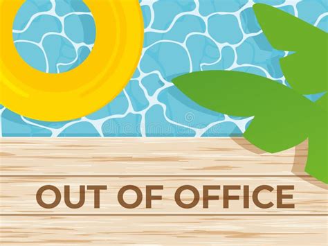 Out Of Office Written On Sign Board In Snowdrift Paid Time Off Winter