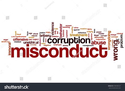 Misconduct Word Cloud Concept Stock Illustration 498398167 Shutterstock