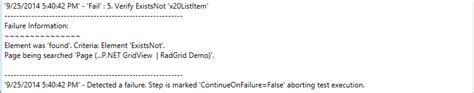 Using The Test Execution Log In Test Studio Progress Test Studio