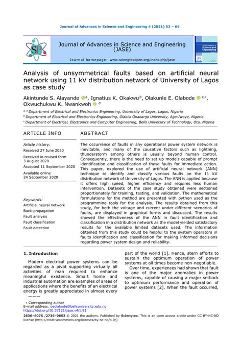pdf analysis of unsymmetrical faults based on artificial neural