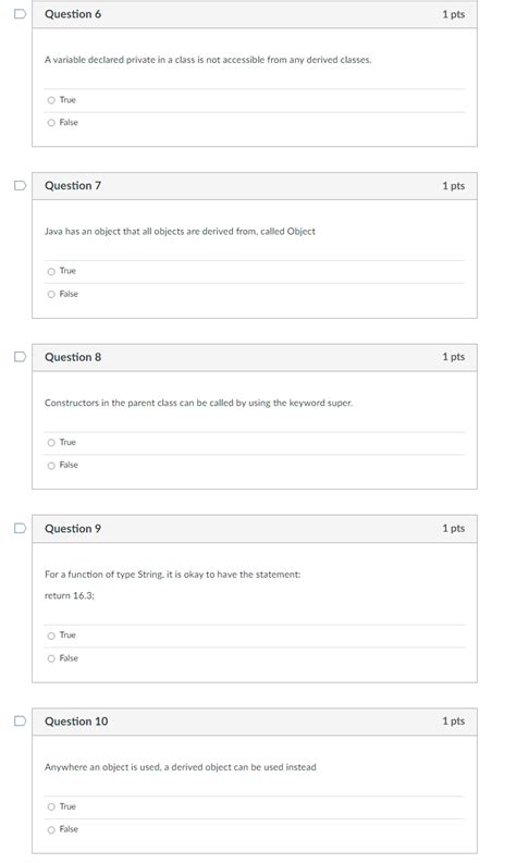 Solved D Question 6 1 Pts A Variable Declared Private In A