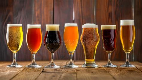 Assorted Beers In A Row Stock Illustration Illustration Of Head 306321097