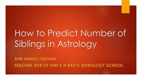 snapshot method of predicting number of siblings using vimshottari