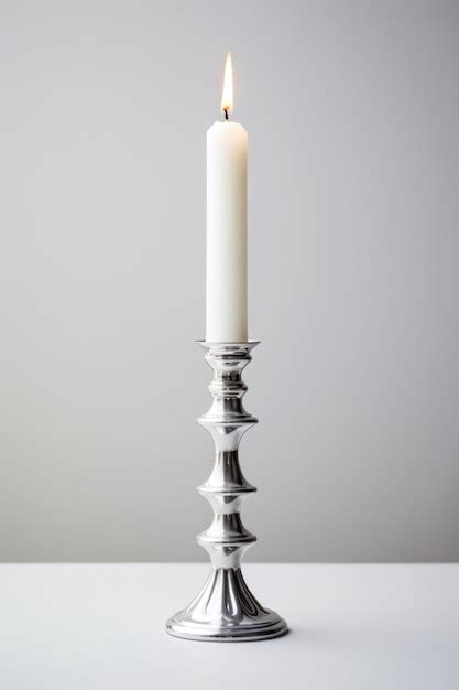 Taper Candle Holder Celebration Candlestick Lighting Premium Ai Generated Image