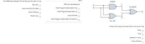 Solved The Difference Between Sr Flip Flop And Sr Latch Is