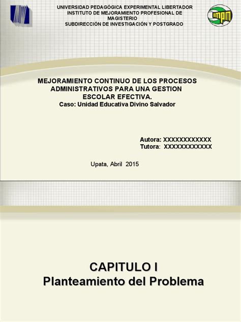 Como Construir Una Presentacion De Tesis Final Pdf Planificación