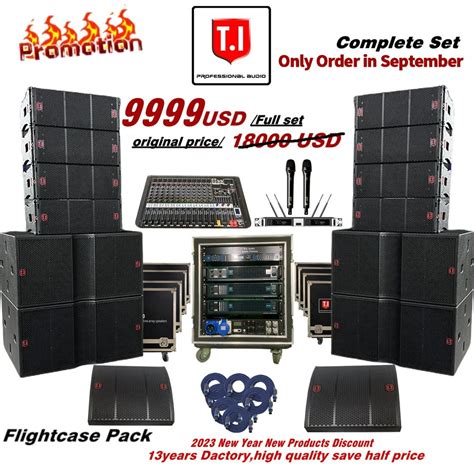 Professional Audio Center Line Array Speakers Dual 10 Inch Tops 18 Inch Bass Amplifier Mixer