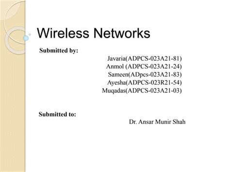 wireless networks pptx