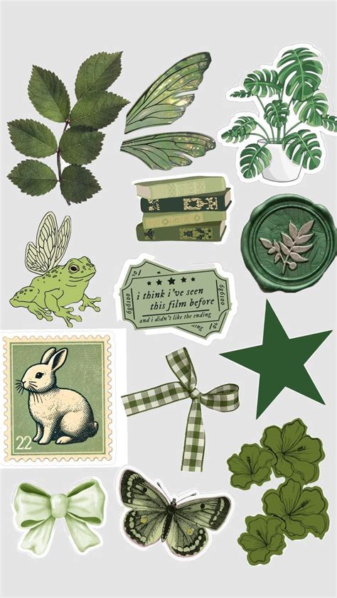 🌿 Pin By Viki Solanes On Guardado Rápido In 2025 Nature Stickers Green Sticker Aesthetic