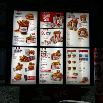 Kfc Drive Thru Menu 2014