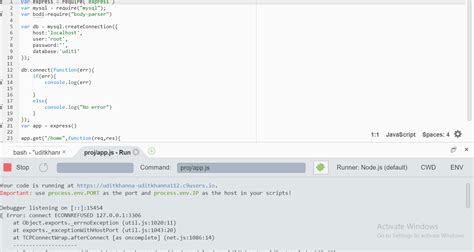 I Am Receiving Error While Making Connection Of Mysql Database