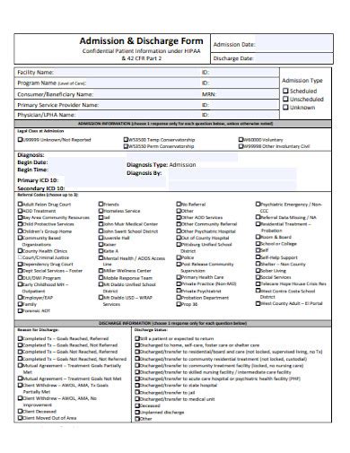 10 Patient Discharge Form Examples To Download