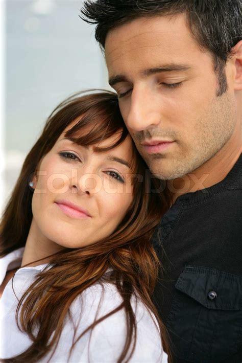 Affectionate Couple Stood Close Together Stock Image Colourbox