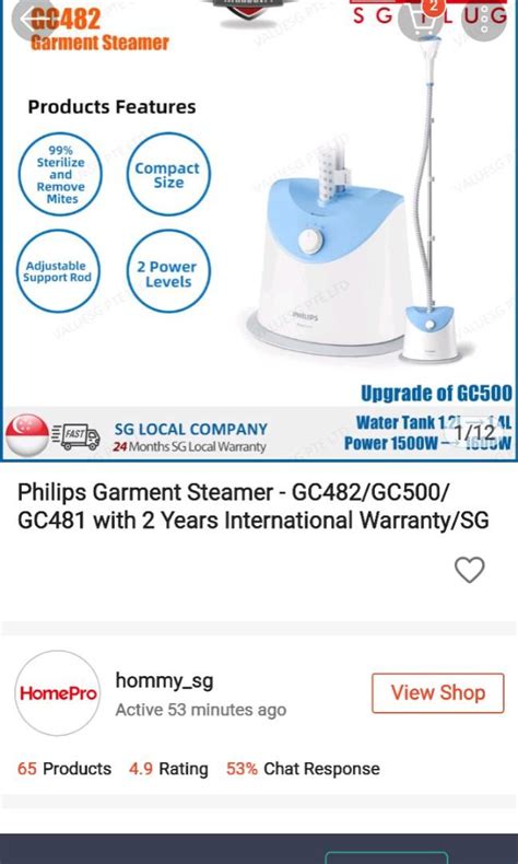 Garment Streamer Philips Tv And Home Appliances Vacuum Cleaner And Housekeeping On Carousell