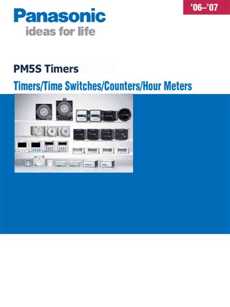 Panasonic Multi Range Analog Timers Pdf Pdf Switch Relay