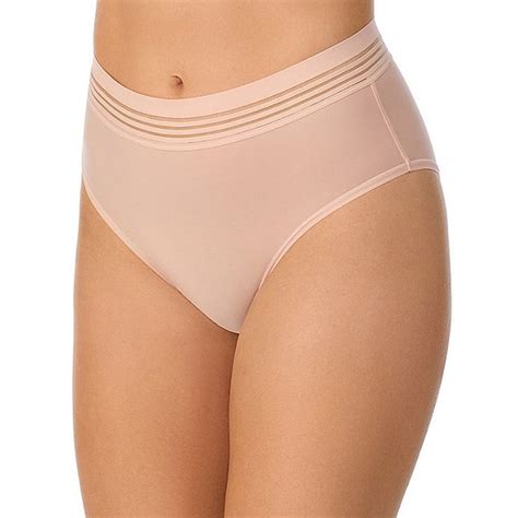 Le Mystère Second Skin Stripe Elastic Brief Panty Medium Pale Peach