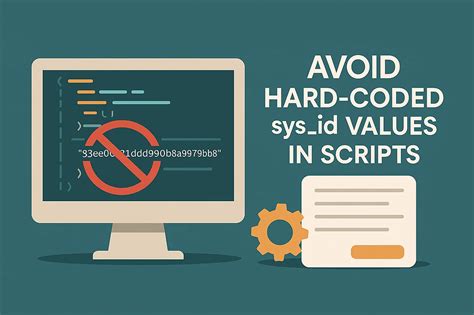 Servicenow Best Practice Avoiding Hard Coded Values In Scripts Identification And Replacement