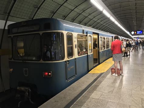 Mvg Class A Electric Multiple Unit Emu Train At Odeonsplatz Station