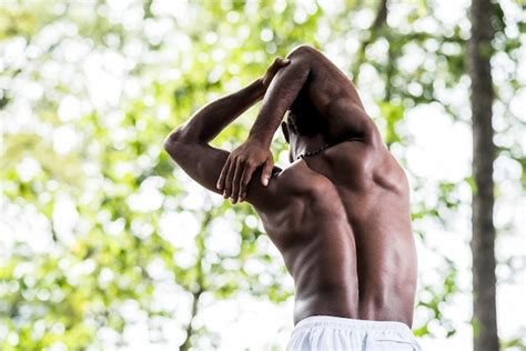 Premium Photo Back Stretching
