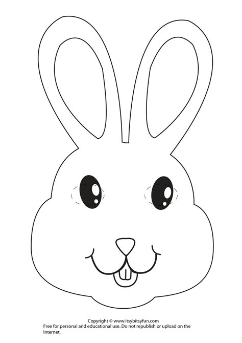 Easter Bunny Face Template Printable Funky Easter Bunny Craft