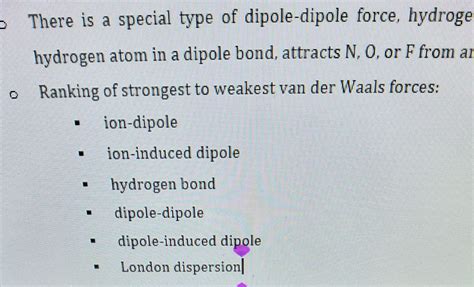 Is This Correct Intermolecular Forces Ranking R Chemistry