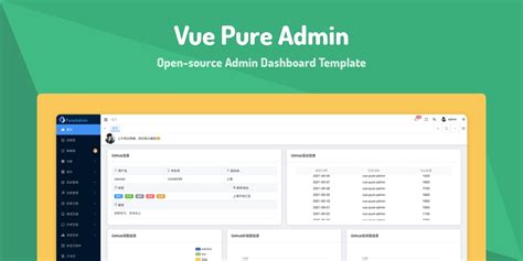 Vue Pure Admin Open Source Admin Dashboard Template Made With Vuejs