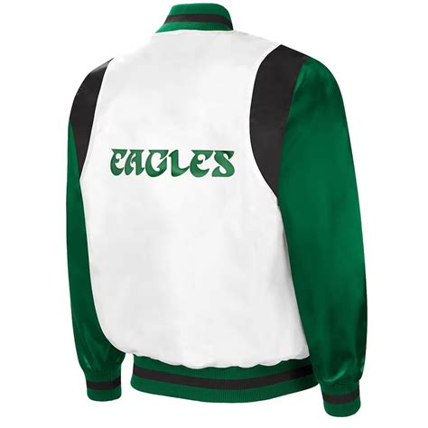 Whitegreen Satin Philadelphia Eagles Retro The All American Jacket