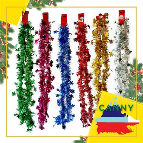Christmas Tinsel 2 Meter For Decoration Christmas Snow Tinsel 2