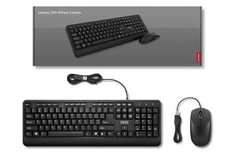 Lenovo Wired Keyboard Mouse Combo Bluelabel