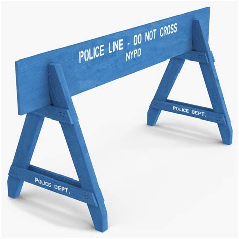 Police Barricade 3d Models For Download Turbosquid